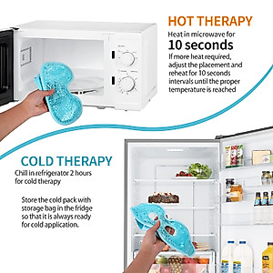 2PCS Gel Eye Mask, Reusable Hot Cold Therapy Eye Mask for Puffiness /Dark Circles/Eye Bags /Dry Eyes/Headaches/Migraines/Stress Relief, Cooling and Compress Eye Mask (Blue)