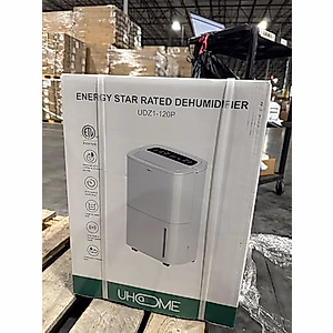 Uhome 120 Pints Dehumidifier with Drain Hose - 6000 Sq. Ft Quiet Dehumidifier for Home, Basements, Storages and Large Rooms with 5L Water Tank