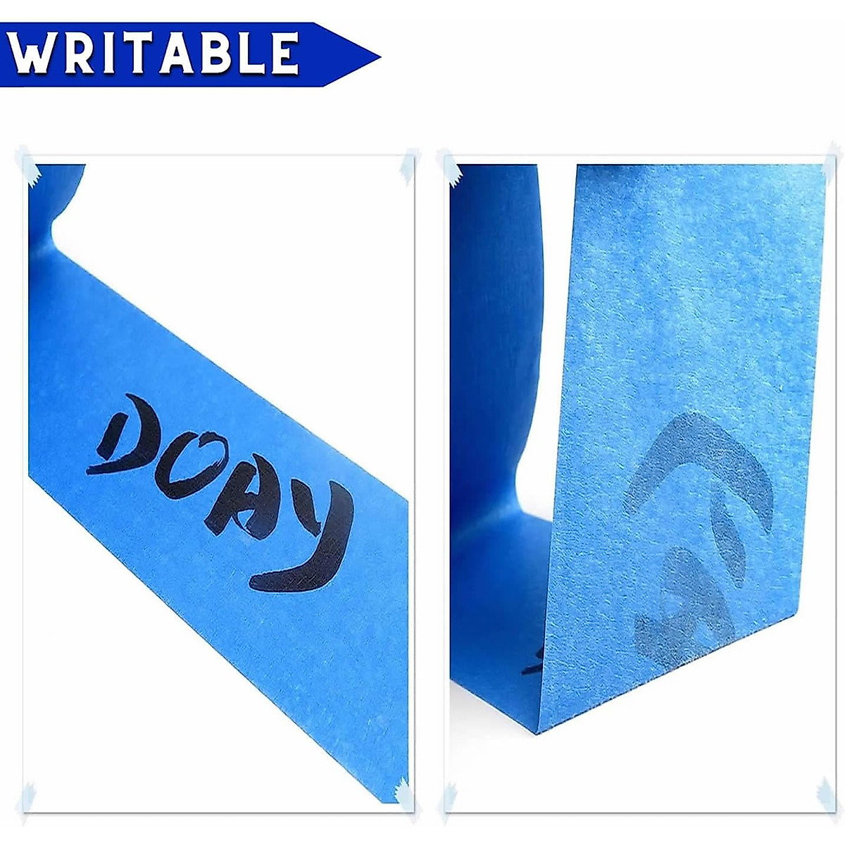 DoAy Blue Painters Tape 1/4" 3/8" 1/2" 5/8" 3/4" x 60 Yard - Multi Size Pack - Multi Surface Use - 5 Rolls