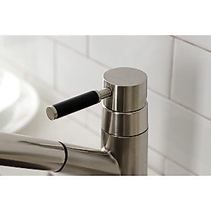 Kingston Brass GSC8578DKL Kaiser Pull-Out Sprayer Kitchen Faucet, Brushed Nickel, 10.38 x 8.75 x 8.81