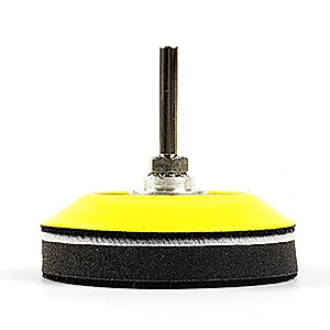 YAKAMOZ 2 Pack 3-Inch Hook and Loop Sanding Backing Pad with 1/4 Inch Shank and Soft Foam Layer Buffering Pad Polishing Tool Kit for Drill Air Die Grinder Sander Grinding Rotary Tool