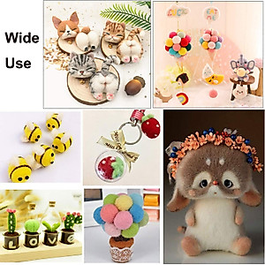 Needle Felting Kit,Wool Roving 40 Colors Set,Needle Felting Starter Kit,Wool Felt Tools with Felting Tool Instruction Included for Felted Animal Needle Felting Supplies