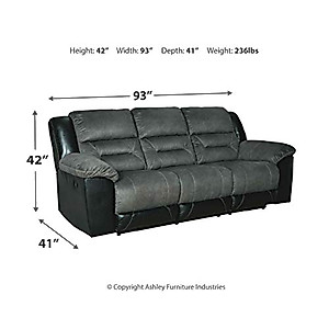 Signature Design by Ashley Contemporary Reclining Sofas, Gray