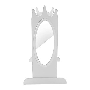 Kids Armoire Dress-Up Storage w/Mirror and Drawers,Dress up Closet,Costume Dress up Wardrobe,Pretend Storage Closet for Kids w/Side Pocket Top Shelf Shoes Storage for Bedroom Girls Room, White