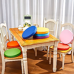 Marsui 8 Pcs 16 Inch Round Floor Cushions Flexible Seating Cushions 3.2 Inch Thicked Soft Foam Circle Seats Round Floor Seating Assorted Colored Floor Cushion for Kids, Adults, School, Office, Home