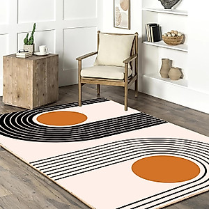Large Area Rugs for Living Room Mid Century Modern Minimalist Art Non-Slip Floor Mat Carpets Bedroom Pad Home Decor 3x5ft