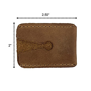 Hide & Drink, Leather Double Edge Safety Razor Head Protective Sheath, Shaving Travel Cover Handmade (Single Malt Mahogany)