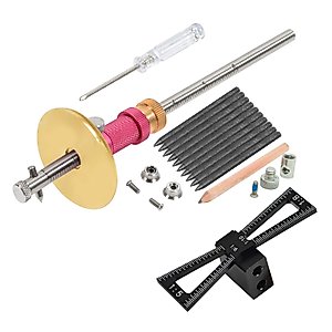 YOSELIN Dovetail Jig Wheel Marking Gauge Plus Set，Micro Adjuster Multifunctional Cutting Wheel Woodworking Scribing, Metric and Imperial Scales, Imperial 1/32 Metric 1mm Accuracy, Wood Marking
