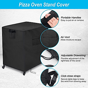 Outdoor Table Cover for Ooni Large Table, Catcan 36 x 32 x 32inch Waterproof Outdoor Prep Table Cover Pizza Oven Stand Cover