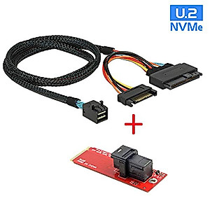 chenyang SFF-8643 to U.2 SFF-8639 Cable with SFF-8643 to NGFF Adapter for Mainboard U.2 SSD 750 P3600 P3700