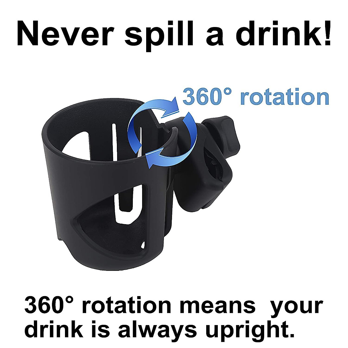 Cup Holder for All UppaBaby Strollers - Fits Every Vista, Curz, and Minu Model - Attaches in Seconds - Folds with Stroller - 3.75” Diameter Fits Most Cups and Bottles - Uppa Baby Accessories Now