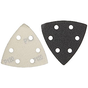 DEWALT DWASPTRI12 Hook and Loop Triangle 120 Grit Sandpaper, 12-Pack , Black