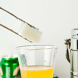 Cabilock 3 PCS Stainless Steel Ice Tongs with Teeth, 8 Inch Serving Tongs Apppetizer Tongs for Coffee Bar, Tea Party, Desserts Party, Sugar and Ice Bucket