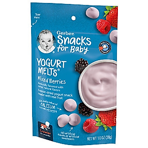 Gerber Baby Snacks Yogurt Melts, Mixed Berries, 1 Ounce (Pack of 2)
