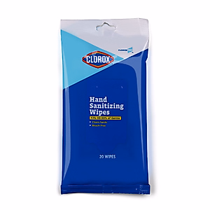 Clorox Pro Hand Wipes in Resealable Pouch, 20 Ct | Clorox Alcohol Free Wipes with BZK | Clorox Hand Wipes, Travel Hand Wipes, Alcohol Free Hand Wipes, Wipes for Hands
