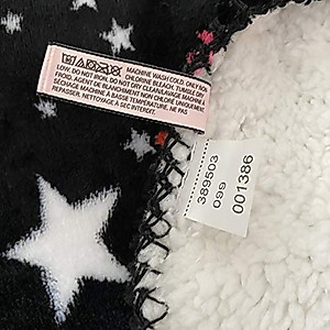 Victoria's Secret Victoria's Secret Blanket Fashion Show Sherpa Black Stars Print Large, Purple