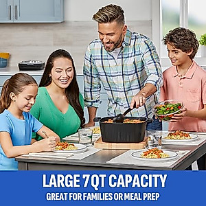 STIRMAX 7.5 Quart Digital Multi-Cooker with Automatic Paddle to Stir and Shred, 9 in 1 programmable presets to Sauté, Sear, and Brown Food Before Simmering