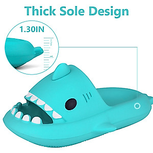LAKIGE Kids Shark Cloud Slides | Toddler Boys Girls Shower Slippers | Youth Cute Cartoon Fish Flip Flops | Baby Beach Pool Home Sandals | Quick Dry Non-Slip