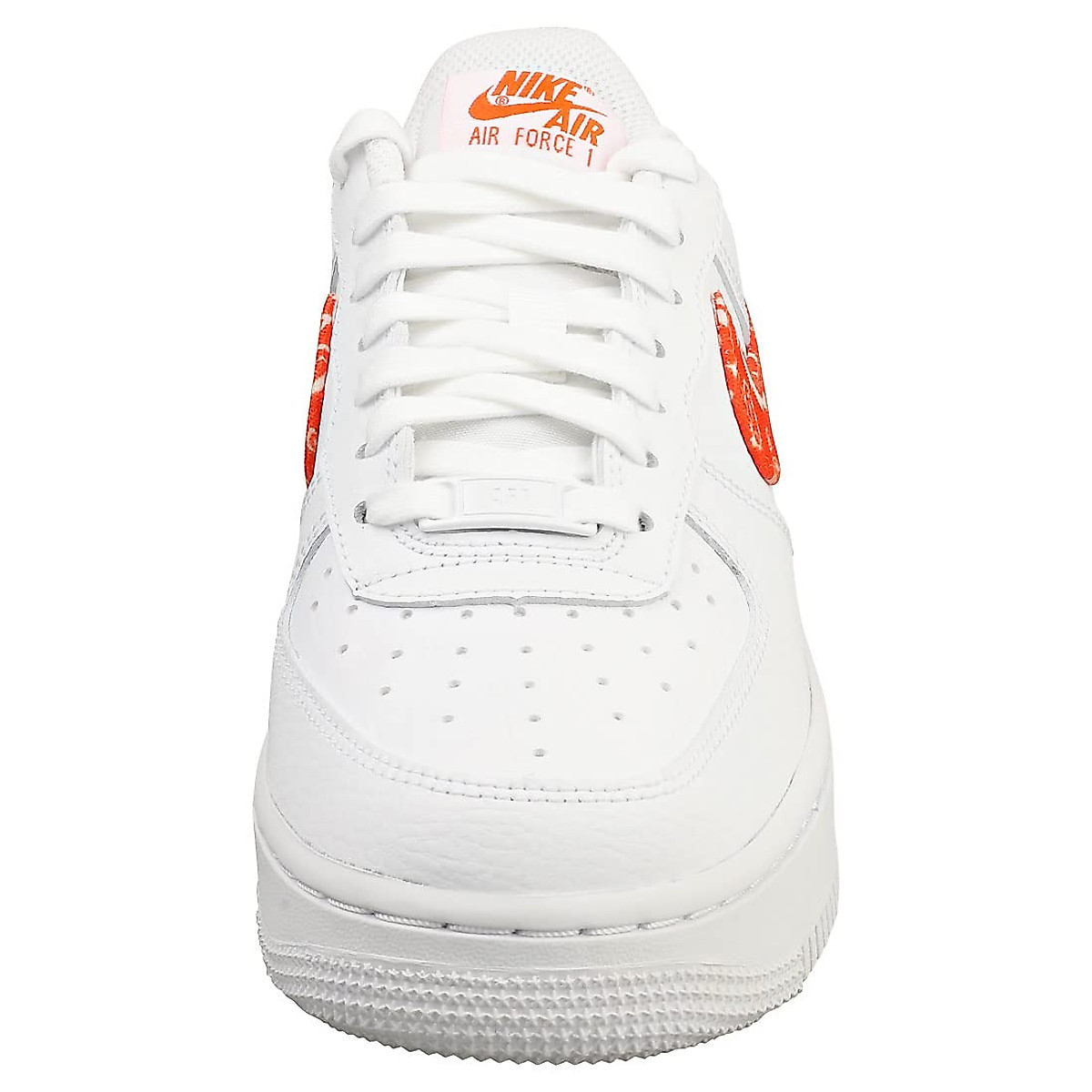 Nike Women's Air Force 1 Low Shoe, White/Rush Orange-white, 6