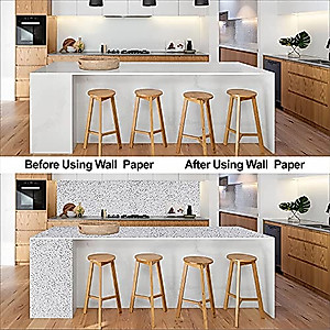 4PCS Kitchen Oil Proof Backsplash Wallpaper Peel and Stick Aluminum Foil Contact Paper Self Adhesive Water Proof Heat Resistant Wall Sticker for Countertop Cabinet Drawer Liner Shelf Liner(472 Inch)