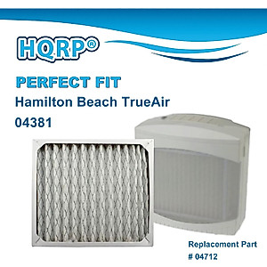 HQRP 2-Pack Filter compatible with Hamilton Beach 04712, 04381, RHB04712M, Rhbo4712 Air Purifier Filters, Replacement item, fits Air Cliners For 210 square foot rooms