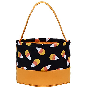 Halloween Candy Basket Halloween Trick or Treat Bags Halloween Candy Buckets Fabric Gift Bags Halloween Parties(Candy)