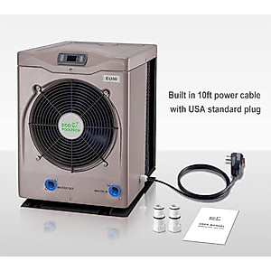 ECOPOOLTECH-Swimming Pool Heat Pump-Swimming Pool Heater-for Above Ground Pools, up to 5000gallons, 14000BTU/hr, Titanium Heat Exchanger.…