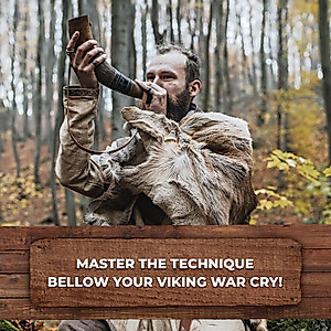 Norse Tradesman Viking War Horn – 18" Blow Horn Battle Trumpet Crafted from Authentic Premium Ox Horn – A Stirring Piece of History