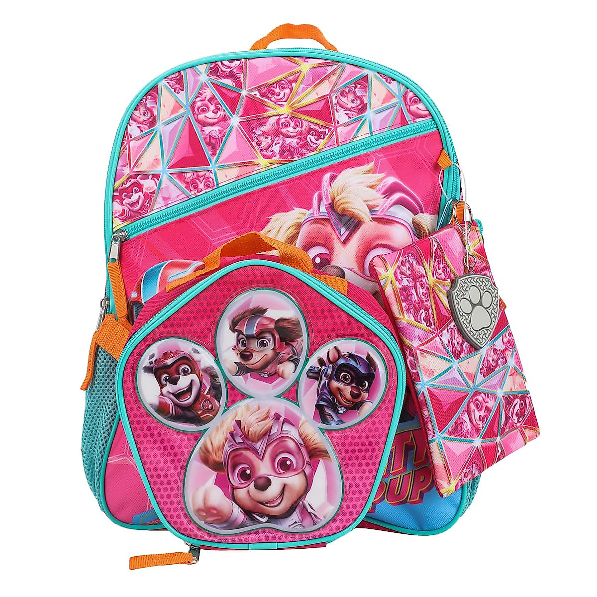 Bioworld PAW Patrol: A Mighty Movie 5-Piece Toddler Girl Backpack Set