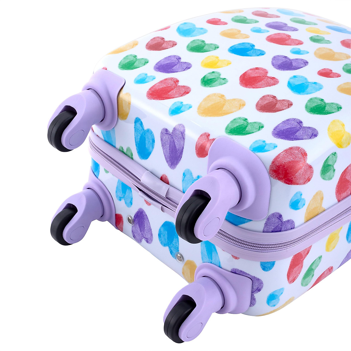 Travelers Club 5 Piece Kids' Luggage Set, Thumbprint Heart