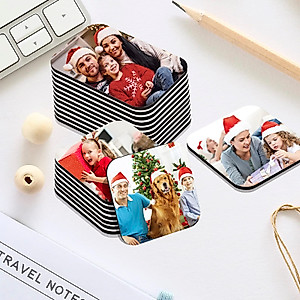 48 PCS Sublimation Blank Fridge Magnets for Refrigerator, Sublimation Printing Blank and Magnetic Sticker, DIY Magnetic Fridge Magnet for Home Kitchen Microwave Wall Door Decor (6 x 6cm, 5 x 7.5 cm)