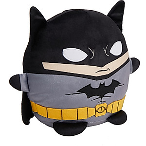 Mattel DC Cuutopia Batman Plush Toy, Super Hero Soft Rounded Pillow Doll, 10-inch Character Collectible
