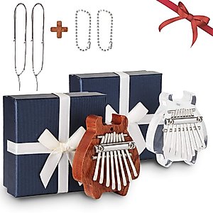 Mini Kalimba 2 Packs with Case, Fixm Thumb Piano 8 Keys, Finger Piano Great Gifts for Kids, Adults and Beginners