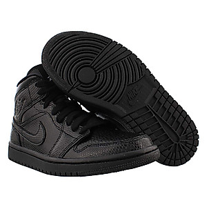 Nike Men's Air Jordan 1 Mid Shoes, Black White, 11