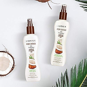 BioSilk for Dogs Silk Therapy Conditioner with Coconut Oil | Coconut Dog Shampoo Conditioning Detangling Spray for Pets | Dog Conditioner Spray with Natural Coconut Oil, 7 Fl Oz