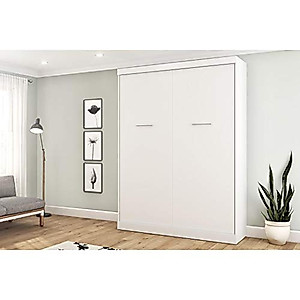 Bestar Nebula 65W Queen Murphy Bed in White