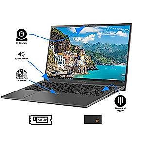 ASUS Newest Premium VivoBook Slim Laptop: 15.6" FHD Touch Display, 2-Core Intel i3-1005G1(Upto 3.4GHz), 4GB RAM, 128GB SSD, Intel UHD Graphics, Webcam, HDMI, FP-Reader, WiFi, Sonic Master, Win10S, TF