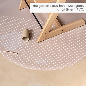 Toddlekind Splat Mat, Premium Quality 41-inch Multifunctional Mat for Babies/Toddlers, Non-Toxic, Spotted-Clay (Beige)