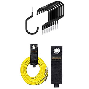 9 Pack Bike Storage Hooks with 9 Pack Hook and Loop Storage Straps Extension Cord Straps