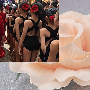 Cubaco Rose Hair Clips for Women, 15 Packs Vintage Hair Flower Brooch Pin Boho Hair Clip Flower Hair Accessories