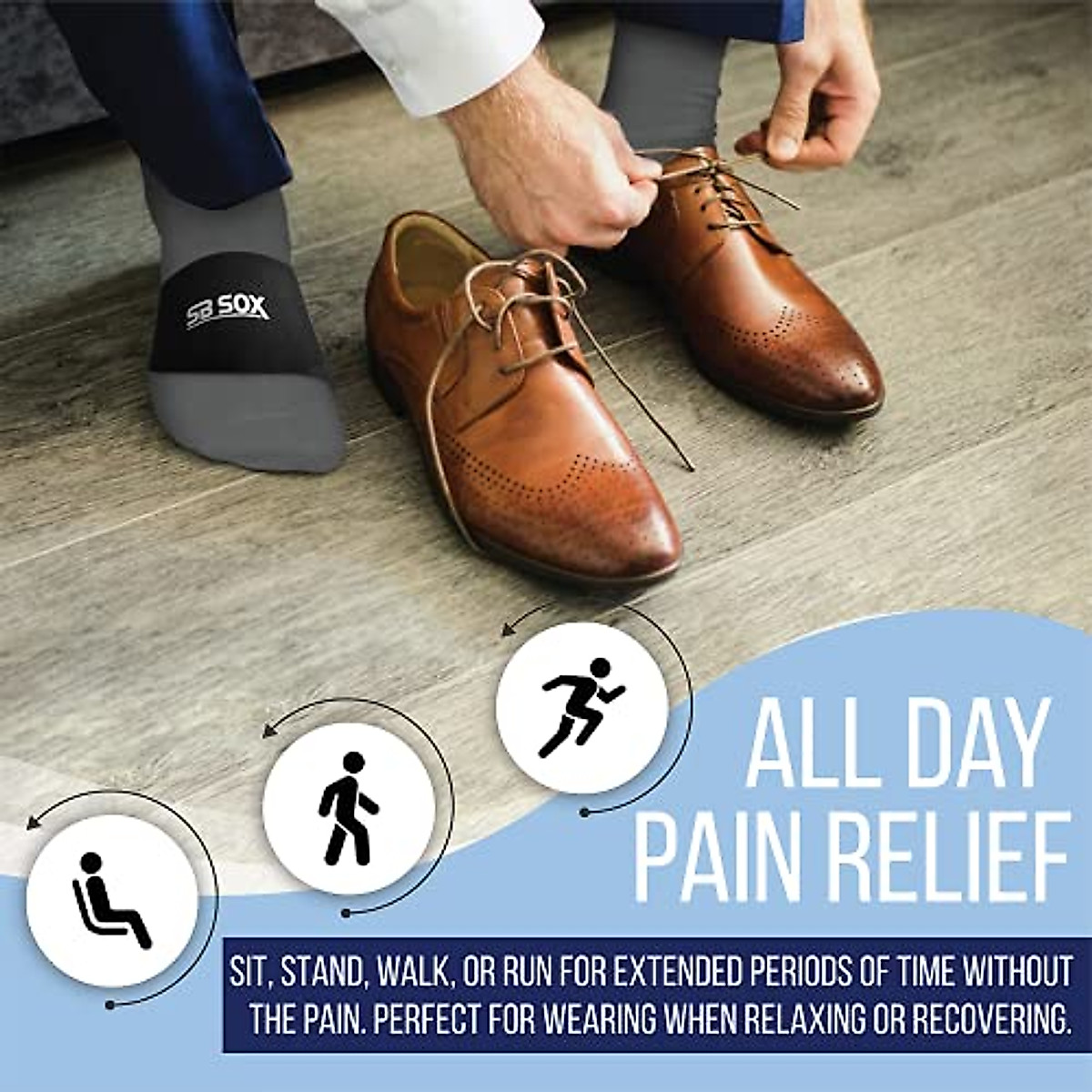 SB SOX Arch Support Sleeves for Plantar Fasciitis Relief (1 Pair) – Foot Compression Sleeves for Plantar Fasciitis and Arch Support for Everyday Use (Nude, Small)