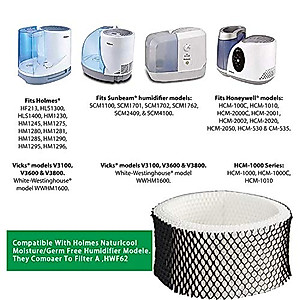 6 Pack Replacement Filters Compatible with Holmes & Sunbeam Humidifier Filter A,HWF62 HWF62CS HWF62D