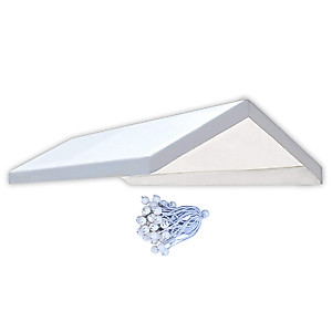 YardGrow 10'x20' Carport Replacement Canopy Cover for Tent Top Garage Shelter Cover with Ball Bungees (Only Cover, Frame is not Included)