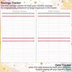 CAGIE Budget Planner 2024 - Budget Planner and Monthly Budget Book, Financial Planner Budget Book with 12 Pockets, Expense Tracker Notebook, Budget Book Planner for 2024, A5, Pink Budget Planner