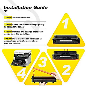 v4ink 055H High Yield Toner (with Chip) Compatible Replacement for Canon 055H 055 High Capacity Work with Canon imageCLASS MF743Cdw MF741Cdw MF745Cdw MF746Cdw LBP664Cdw Toner Cartridge Set, 4-Pack