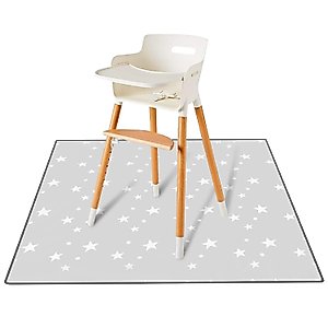 Washable Splat Mat for Under Highchairs, Waterproof Baby Spill Mat Anti-Slip Floor Splash Mat for Floor or Table, Arts,Crafts,Playtime