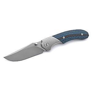 Miguron Knives M Centurion II Folding Knife 3.5" M390 Blade Titanium And Carbon Fiber Handle Pocket Knife MGR-609BUII