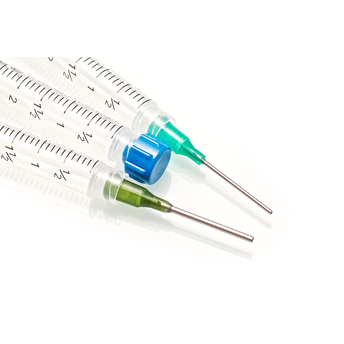 Dispense All - The 9 Pack - 10ml 3ml 1ml Syringes with 14G & 18G Blunt Tipped Dispensing Needles and Syringe Caps, Luer Lock | Repair Refill Mix Measure Transfer Ink Juice Oil Wood Glue Adhesive Epoxy