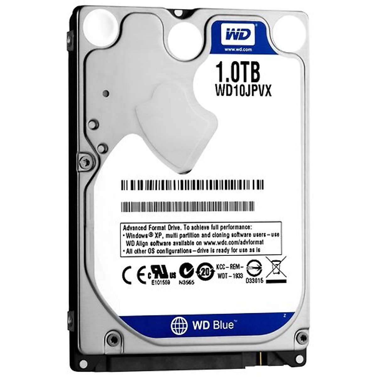WD Blue 1TB Mobile Hard Disk Drive - 5400 RPM SATA 6 Gb/s 9.5 MM 2.5 Inch - WD10JPVX