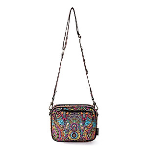 Sakroots Womens Westwood Crossbody in Repreve EcoTwill, Rainbow Wanderlust, One Size US